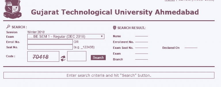 GTU Result 2022 Diploma www.gtu.ac.in Sem Result Download