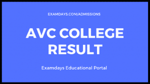 AVC College Result 2024 Released UG PG Even Odd Results Link