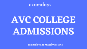 AVC College Admission 2024-25 Courses Fee Application Form avccollege.net