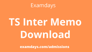 TS Inter Memo Download 2023 Long Memo Duplicate