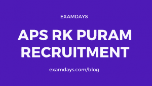 APS RK Puram Recruitment 2021 PGT TGT PRT Posts apsrkpuram.edu.in