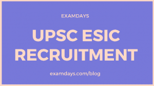 UPSC ESIC Recruitment 2024 Deputy Director Posts upsc.gov.in