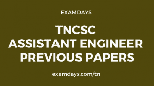 TNCSC AE Previous Year Question Paper Assistant Engineer tn.gov.in
