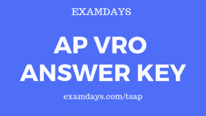 AP VRO Answer Key 2025 Download Sachivalayam SET A B C D Key