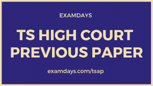 TS High Court Previous Papers 2025 PDF Download Steno Junior Assistant
