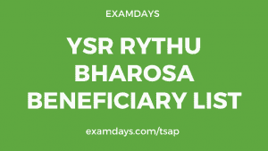 YSR Rythu Bharosa Beneficiary List 2023 List ysrrythubharosa.ap.gov.in