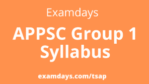 APPSC Group 1 Syllabus 2024 Telugu English Exam Pattern PDF Download