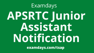APSRTC Junior Assistant Notification 2025 Apply Online apsrtc.ap.gov.in