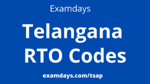Telangana RTO Codes District Wise Vehicle Registration Codes